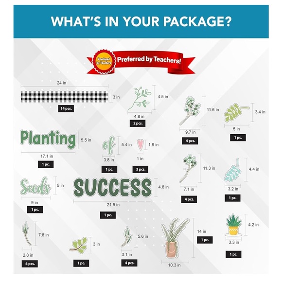 Decorably 62 Pcs Cutouts, | Office | Decorably 62 Pcs Cutoutsplanting ...